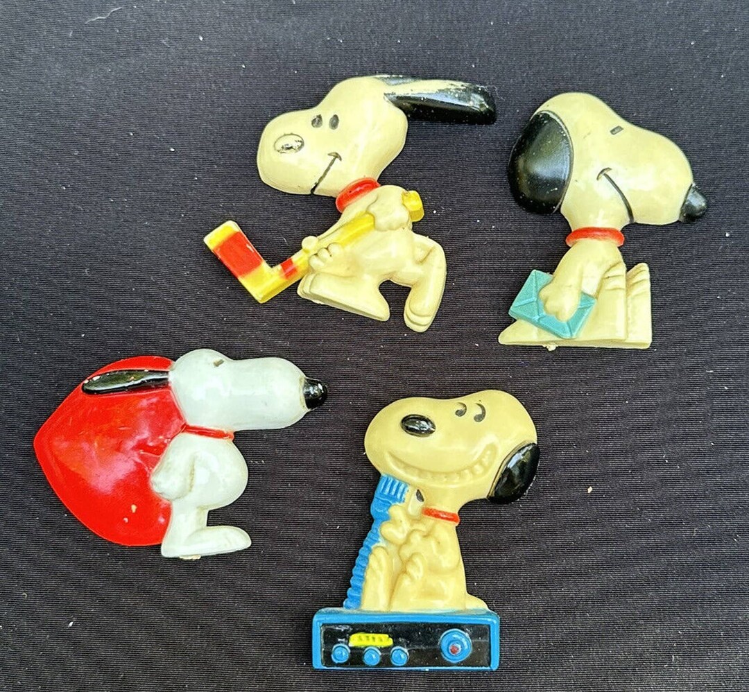 Rare Snoopy Fridge Magnets 1960 United Feature Syndicate Hong Kong -6A ...