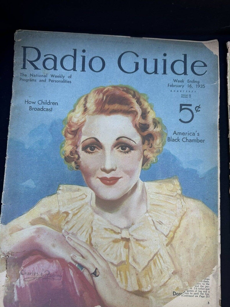 3 Rare Vintage Magazines : Radio Guide February April 1935 Weekly of ...