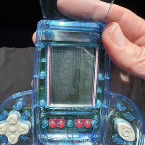 Vintage Pocket Clear Blue Rocket Electronic Handheld LCD Brick Game ...