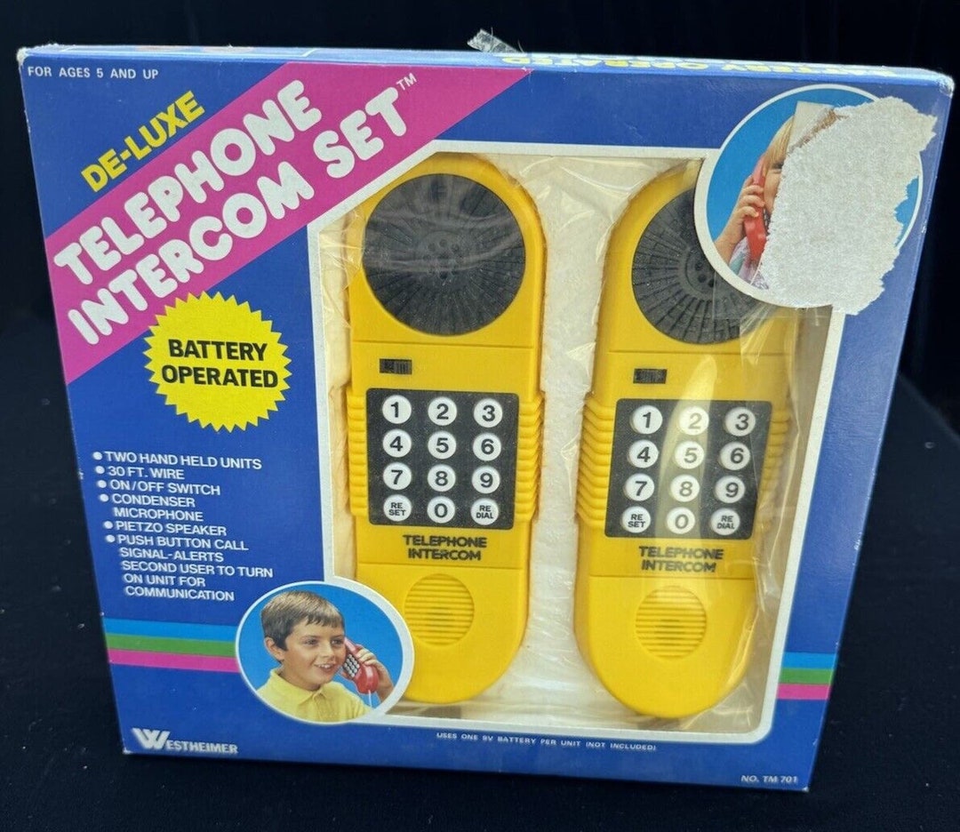 Vintage Westheimer Telephone Toy Intercom Set Deluxe TM 701 Battery ...
