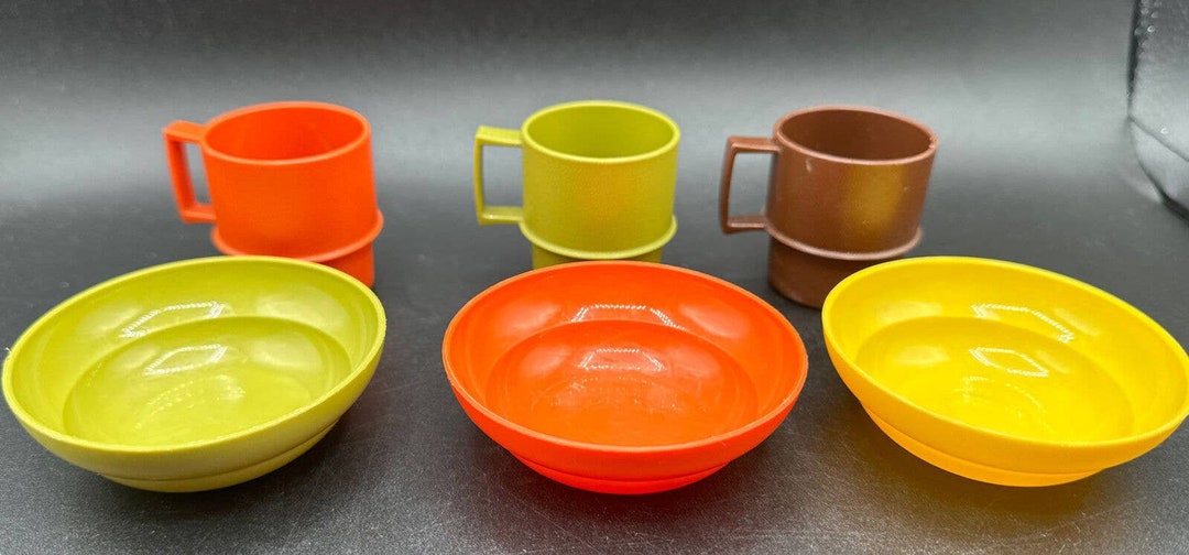 Retro Vintage Tupperware Toys Mini Serve It Children's Play Dish Set 6 ...