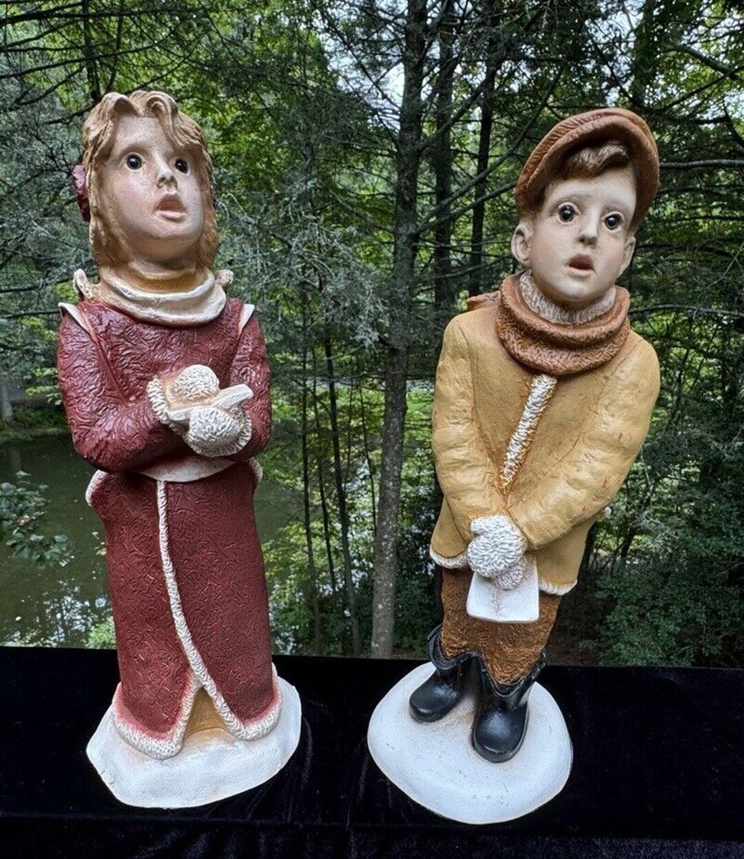 VTG Christmas Carolers Boy and Girl 1988 Universal Statuary Corp 889/890 Bug Eye - Etsy