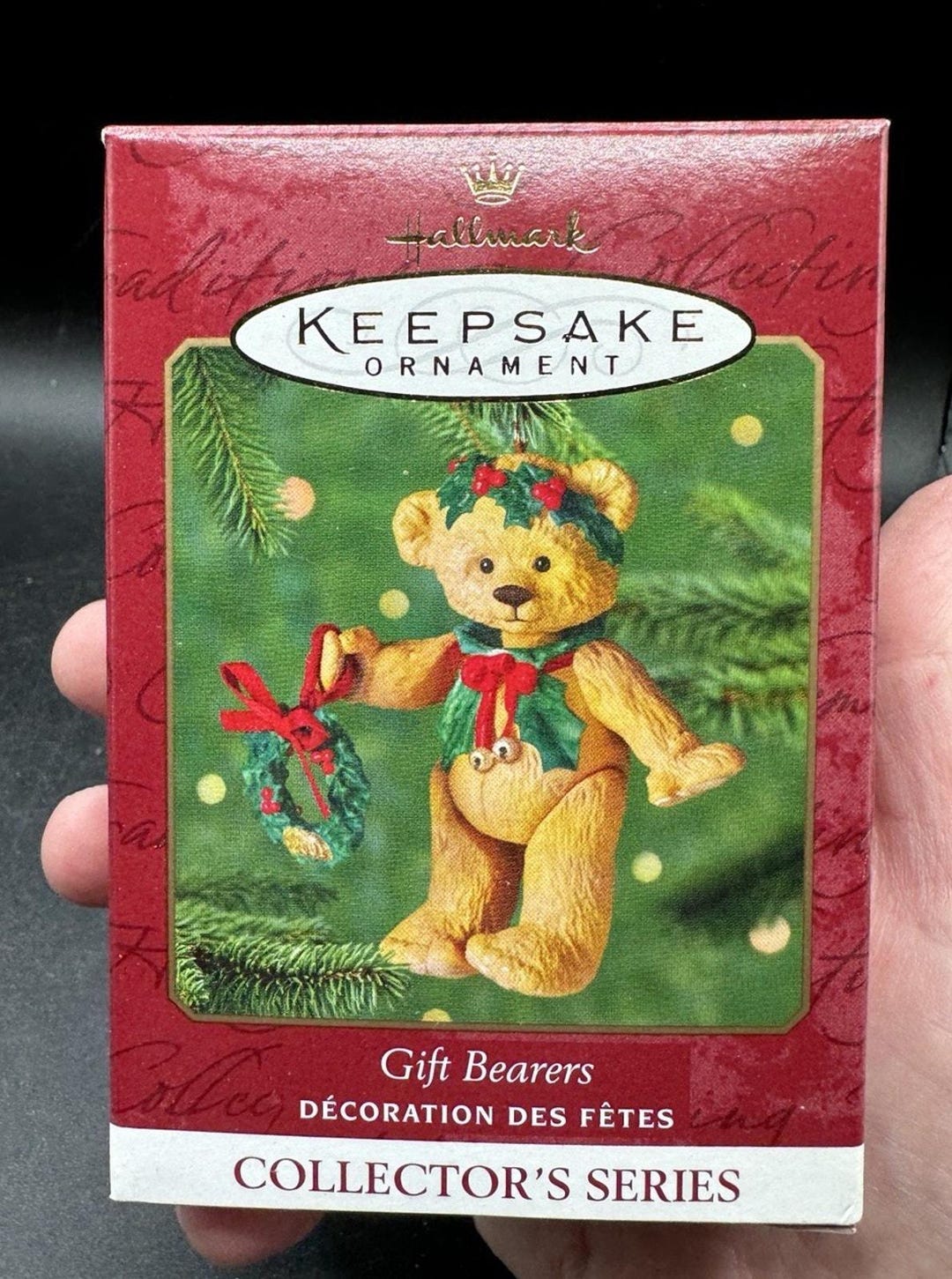 New 2001 Hallmark Ornament Gift Bearers Holly Bear Articulated Legs and ...