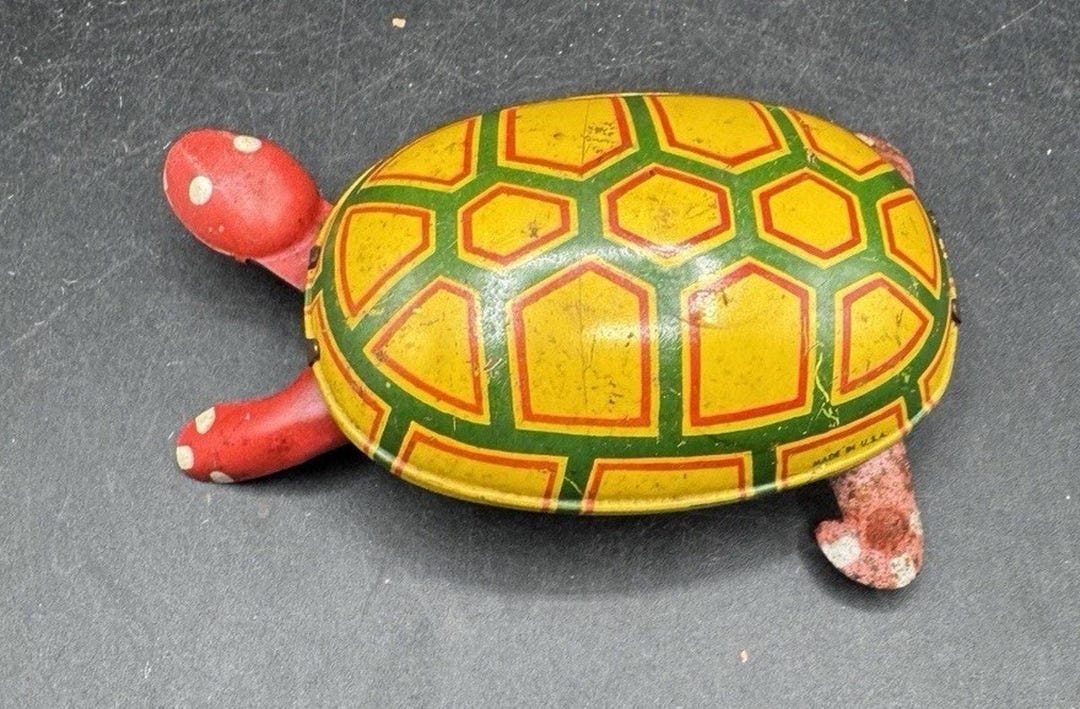 Vintage Tin Wind up Walking Toy Turtle Made in USA Works -T22 - Etsy