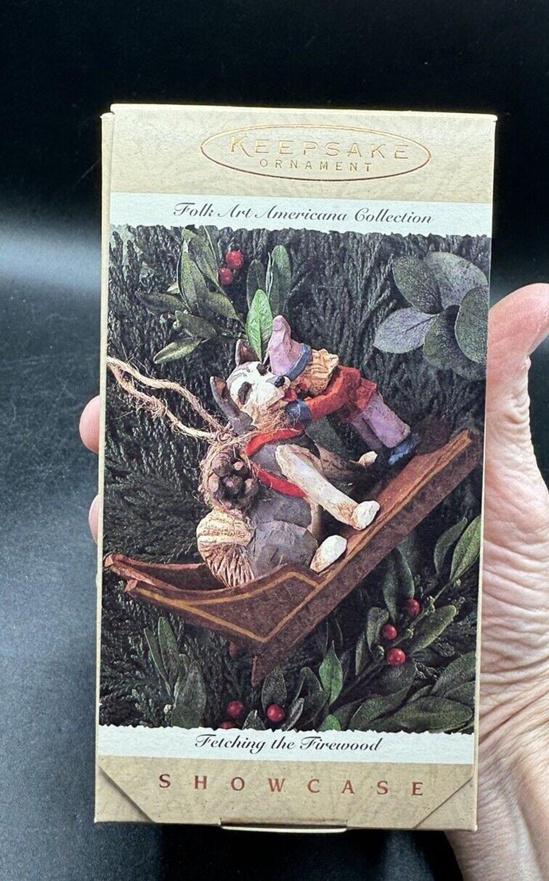 Hallmark Fetching the Firewood Folk Art Americana Collection Ornament ...