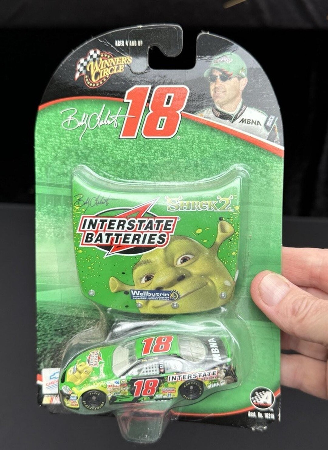 Shrek “2” Nascar Bobby Labonte #18 Winners Circle Mini Race Car 2004 ...