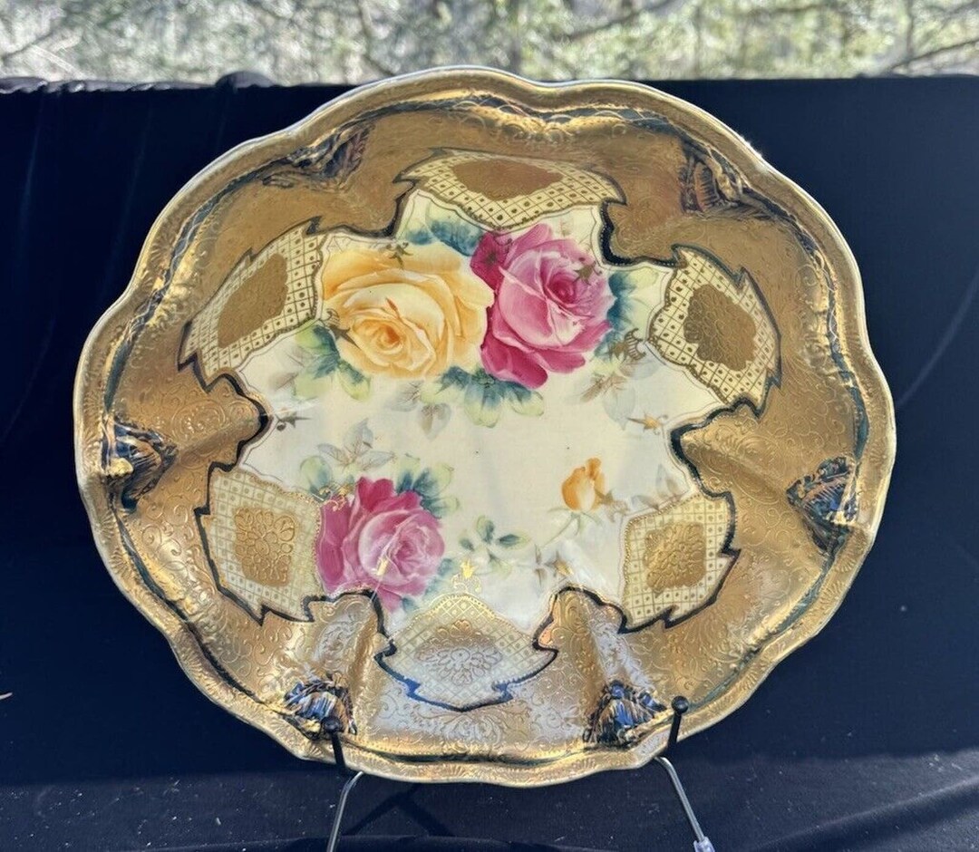 Morimura Gumi Nippon 10.5” Maple Leaf Highly Gilded Bowl 1891-1911 -N3 ...