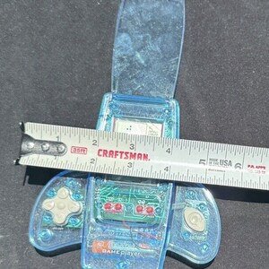 Vintage Pocket Clear Blue Rocket Electronic Handheld LCD Brick Game ...