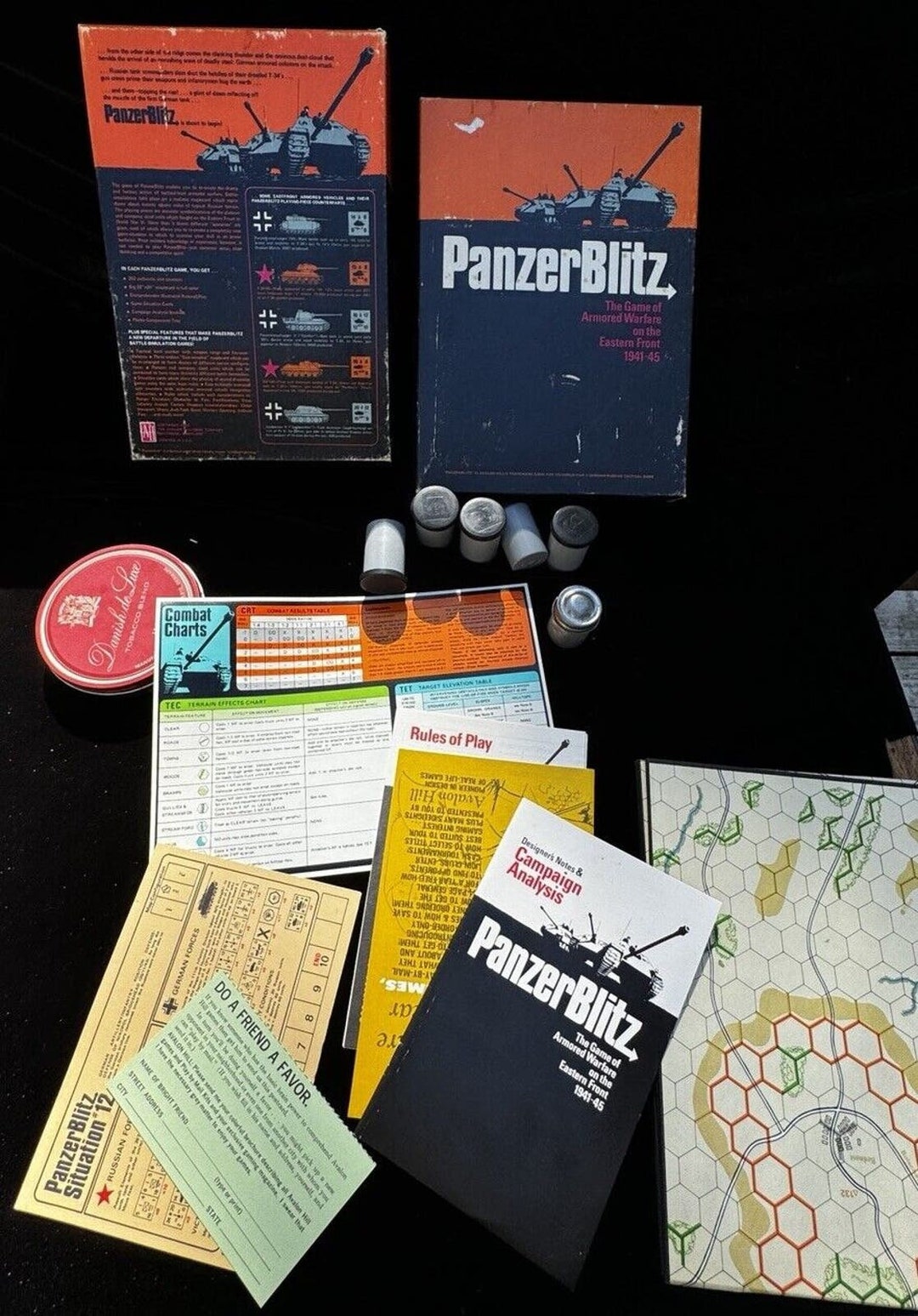 Panzer Blitz 1970 Avalon Hill Bookcase Game of Armored Warfare 1941-45 ...