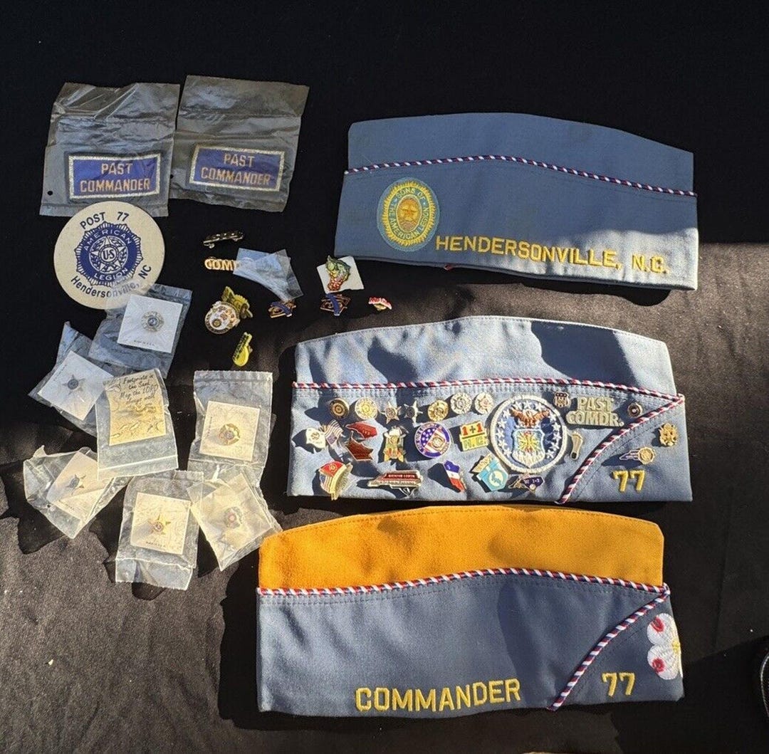Vintage American Legion Hat Pin & Patch Lot Loaded With Memorabilia ...