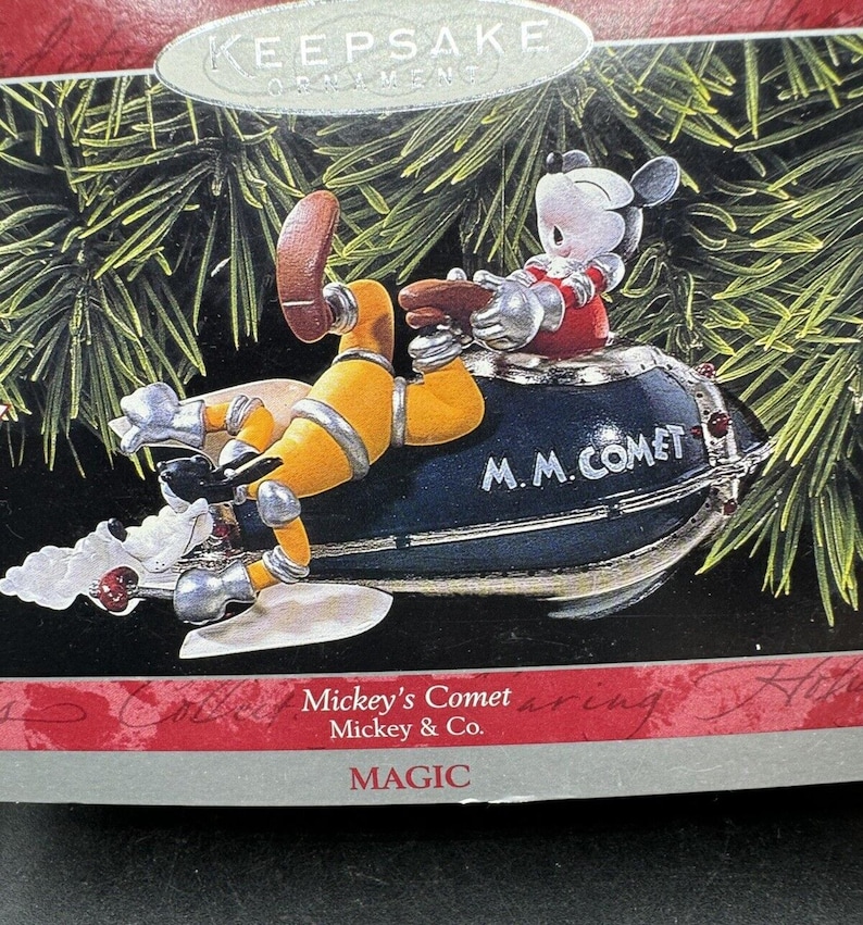 Mickey Mouse Hallmark Keepsake Ornament Mickey's Comet Lighted 2001 NIB ...