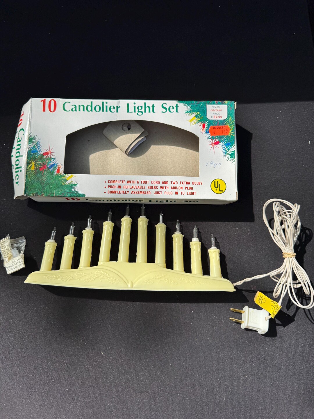 Vintage 1980’s Candolier Christmas Light Set in Original Box With 10 ...