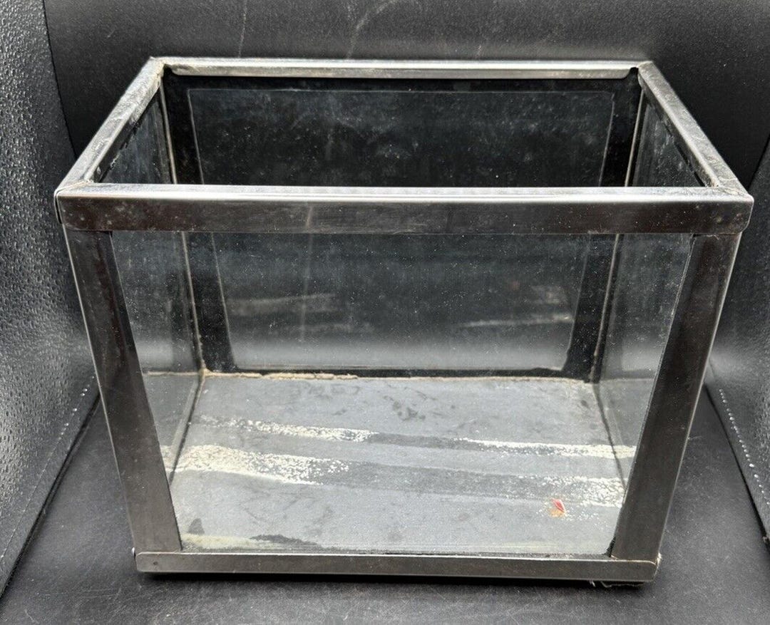 Super Rare Vintage Sternco Stainless Aquarium Slate Bottom Fish Tank 10 ...