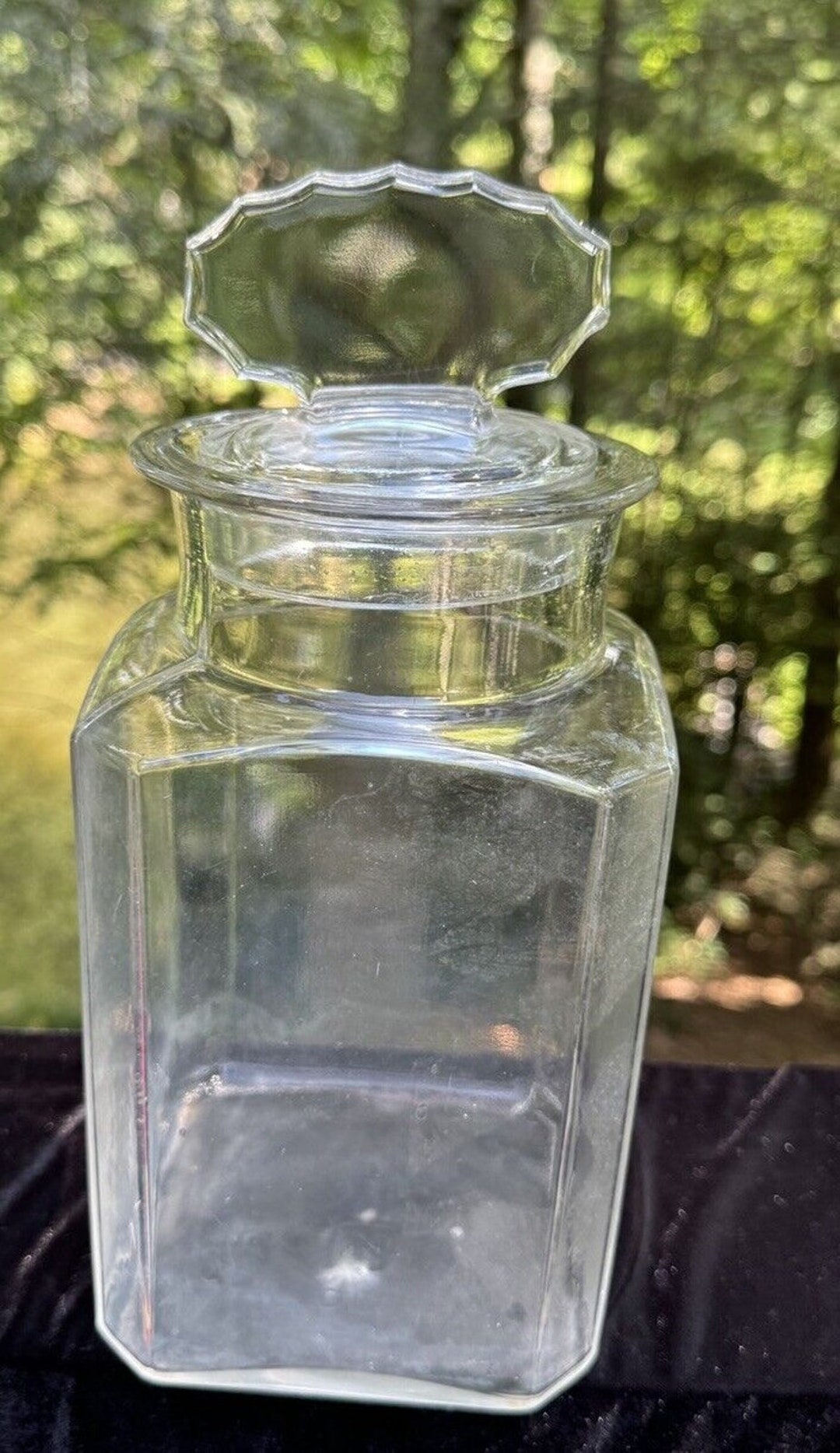 Antique Marked Franklin Caro Co Drug Store Candy Gum Apothecary Glass ...