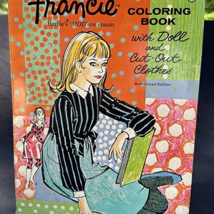 Francie Barbie's Modern Cousin Cut Outs Original 1967 Whitman Coloring ...