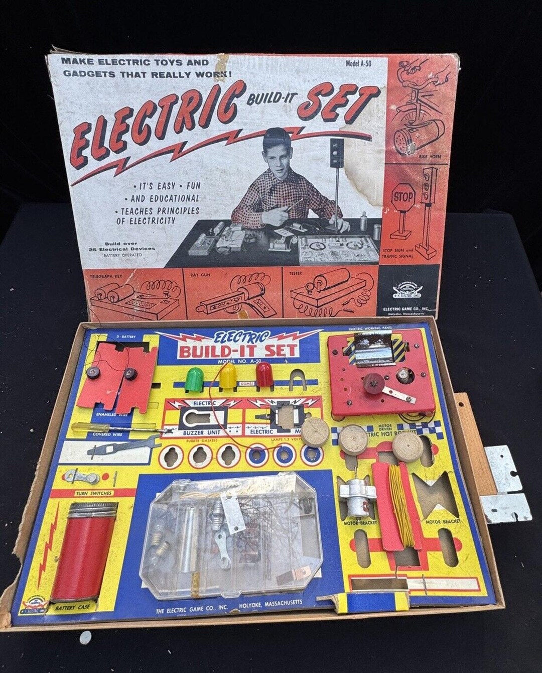 VTG Electric Build It Set Model A50 Electric Game Co. RARE Red Box - Etsy