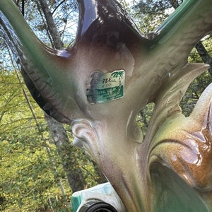 1958 Lane & Co Van Nuys Calif. Ceramic Mallard Duck in Flight Lamp ...