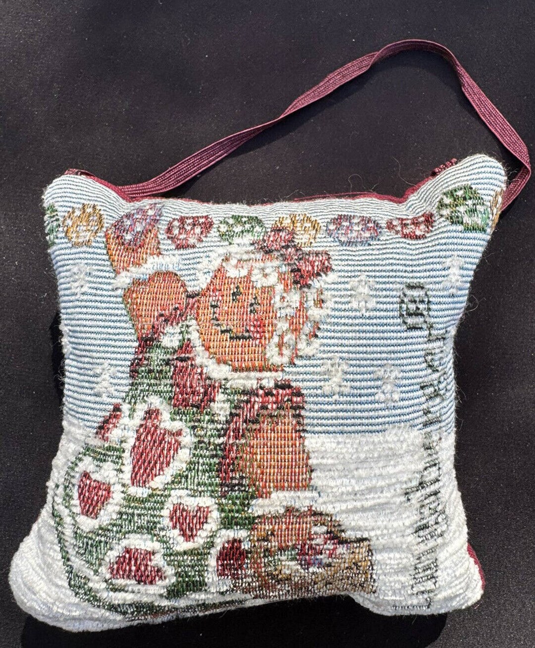 Longaberger Door Knob Christmas Gingerbread Tapestry Pillow Hanger ...