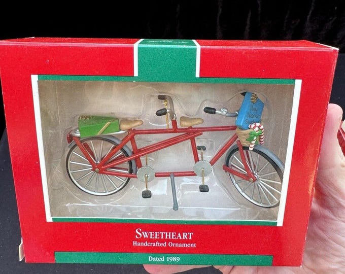 New Sweetheart Tandem Bicycle Hallmark Keepsake Christmas Ornament 1989 ...