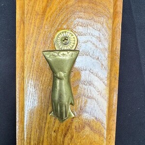 Vintage Hanging Solid Brass Victorian Style Clamp Clip Hand Shaped on ...