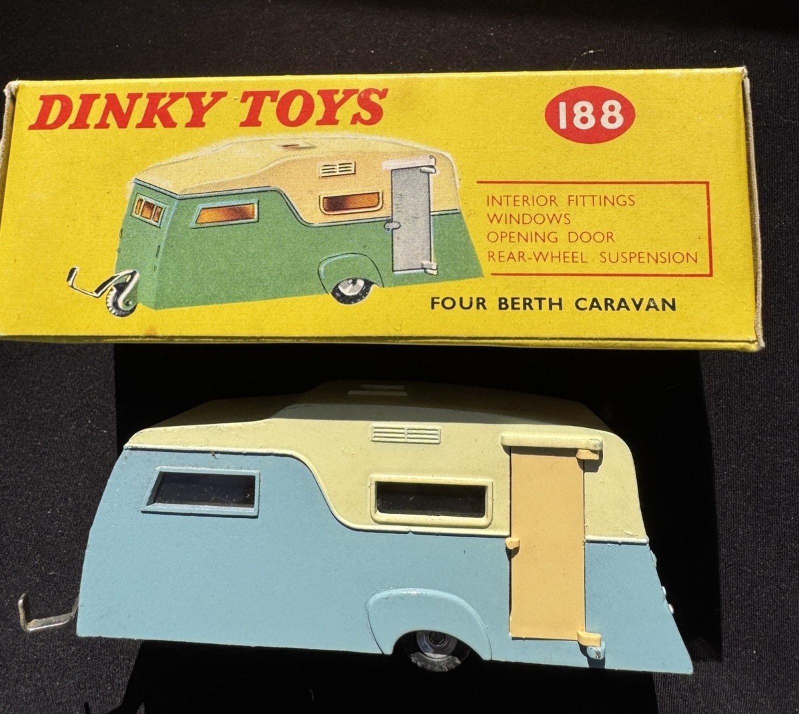 1950 Vtg 188 FOUR Berth Caravan Dinky Toys England MECCANO Mint in Box ...