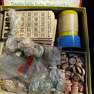 Vintage 1957 Whitman Deluxe Bingo Complete Set With Magic Dispenser ...
