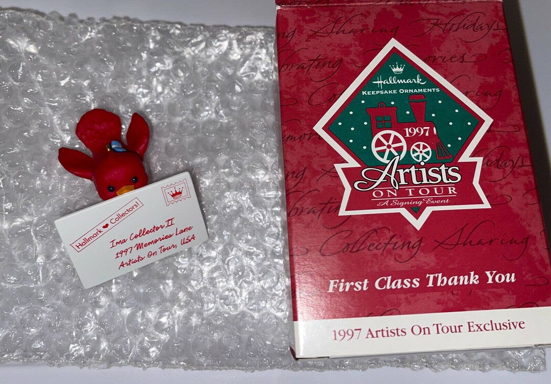NEW! Hallmark KOC Club 1997 First Class Thank You Artist Tour Bird ...