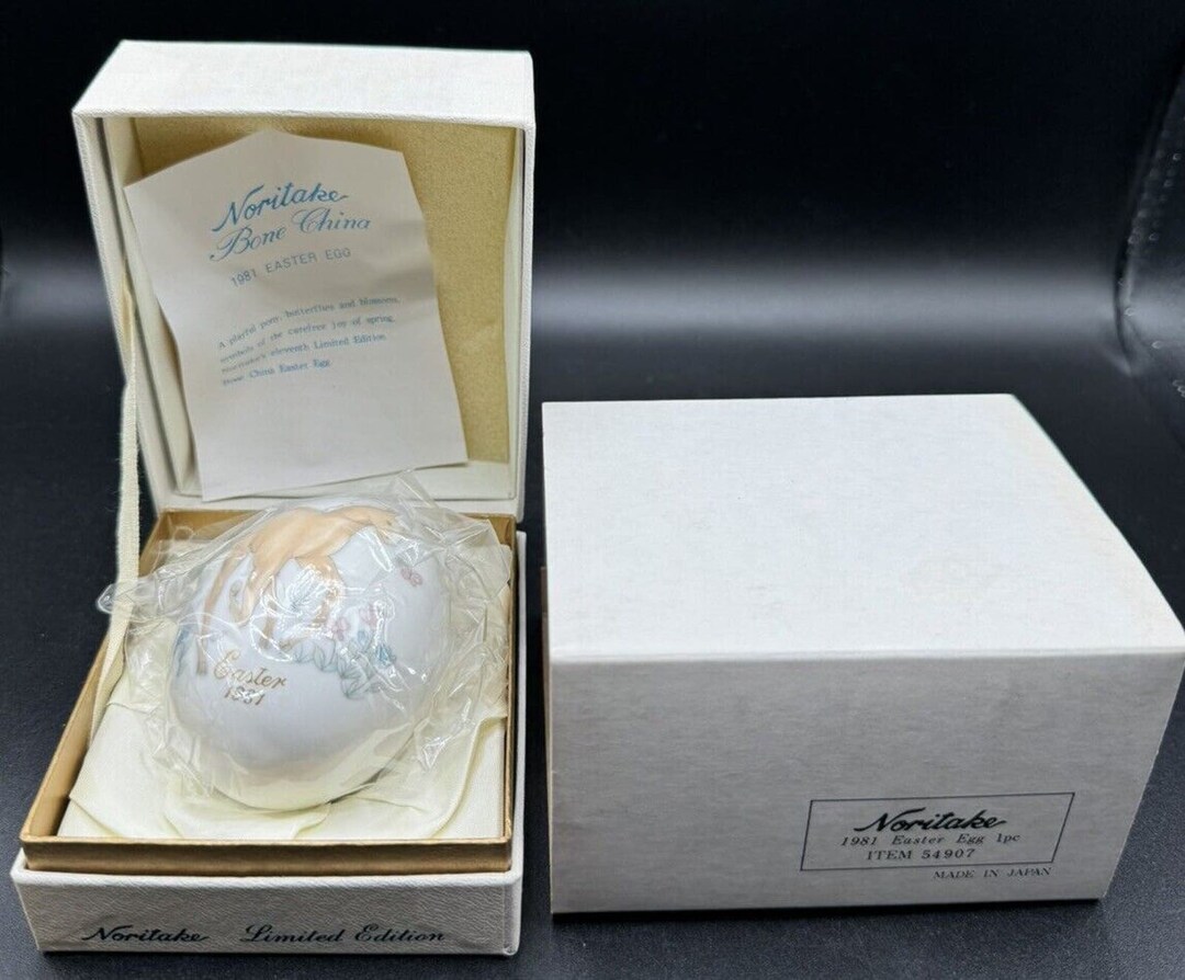 Noritake Bone China Easter Egg 1981 Baby Colt Horse Original Box Sleeve ...