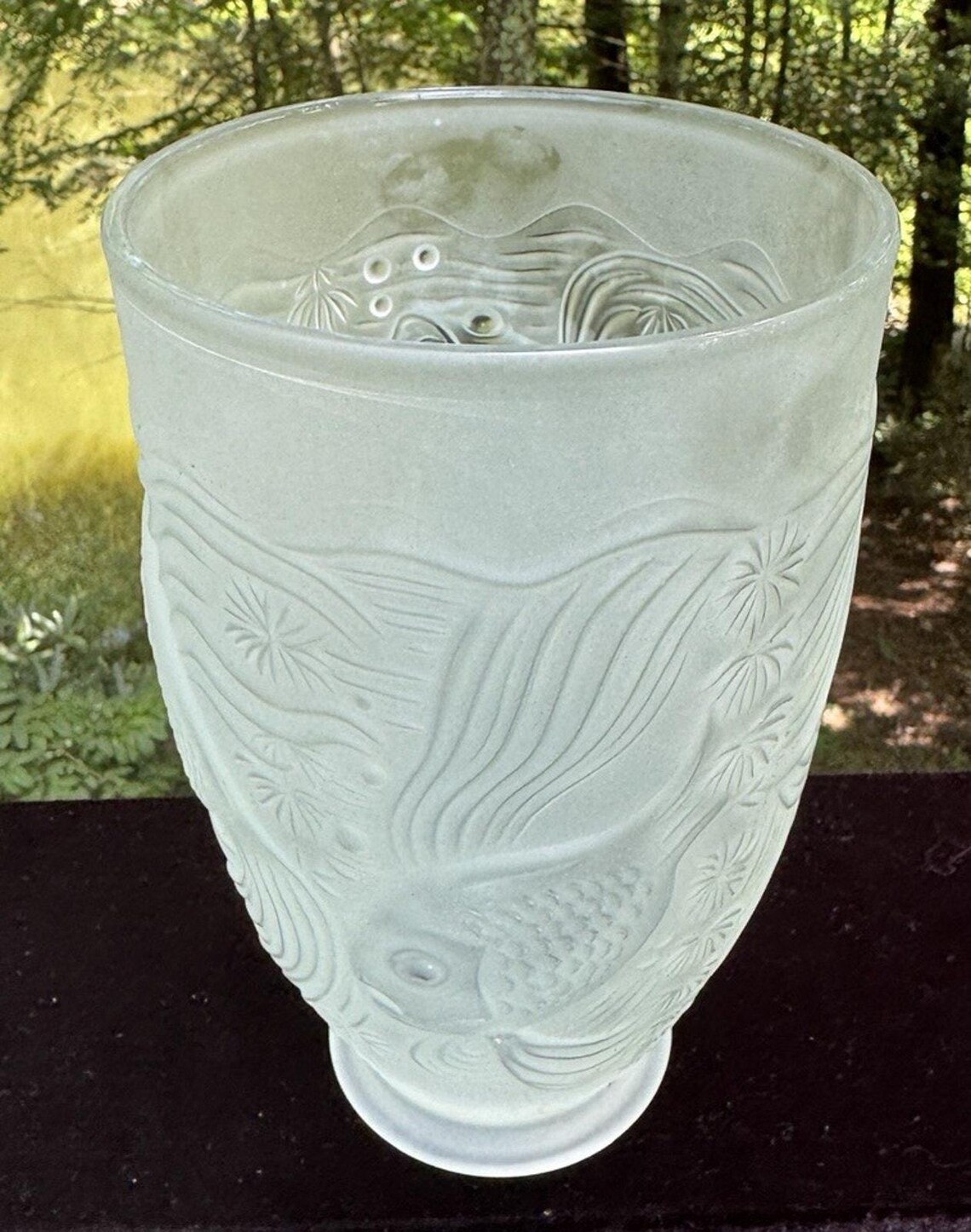 Barolac Art Deco Koi Goldfish Glass Vase Wavy Rim Josef Inwald Czech - Etsy
