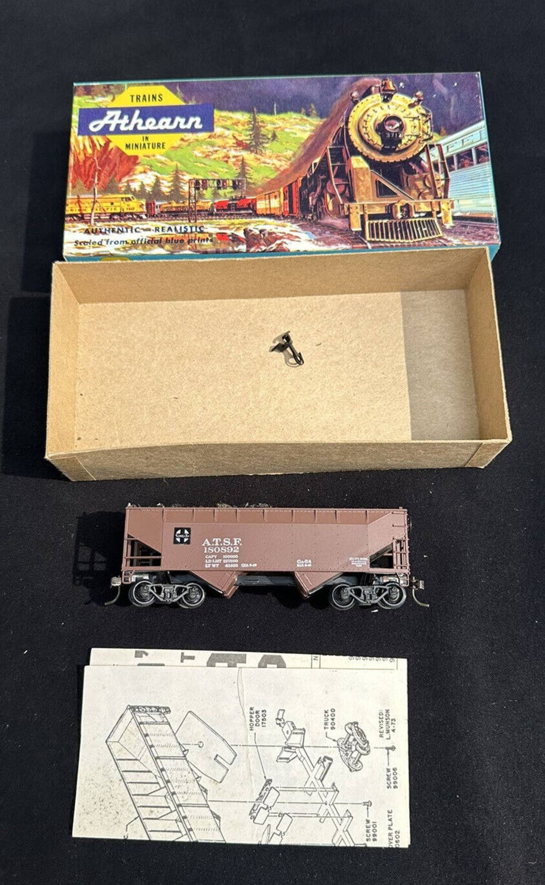 Trains Athearn HO 1758 Santa Fe Hopper Car Original Box T3 - Etsy