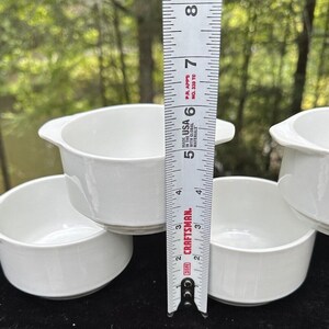 5 Stackable Ceramic Bowl Set White Round Base Stacking Space Saver -S47 ...