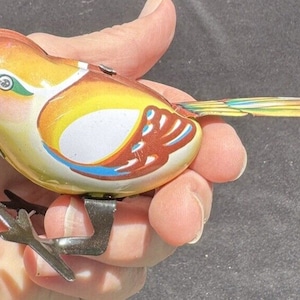 Vintage TIN Litho Wind up BIRD Walking Toy MS568 With Key A75 - Etsy