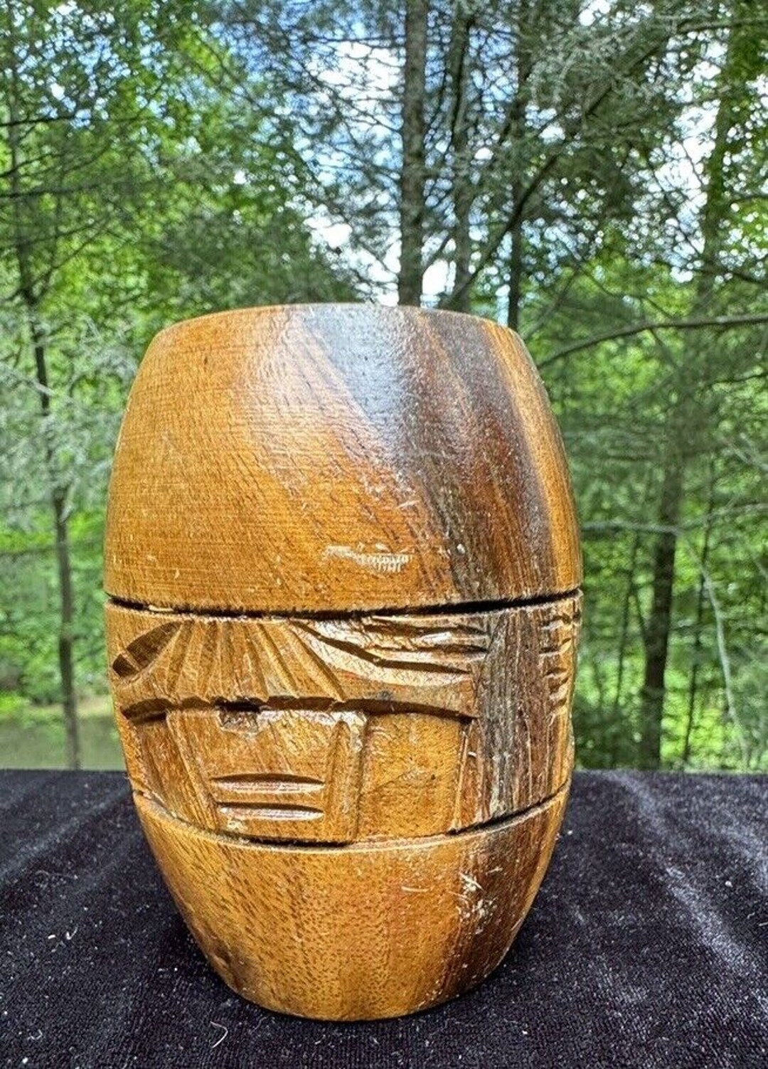 Handcarved Teak Wood Cup Hawaii Tiki Bar Maybe Shot Glass? -A90 - Etsy