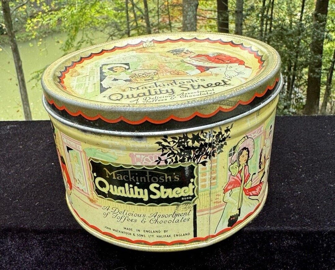 Vintage Mackintosh's Quality Street Candy Tin W Victorian Couple ...
