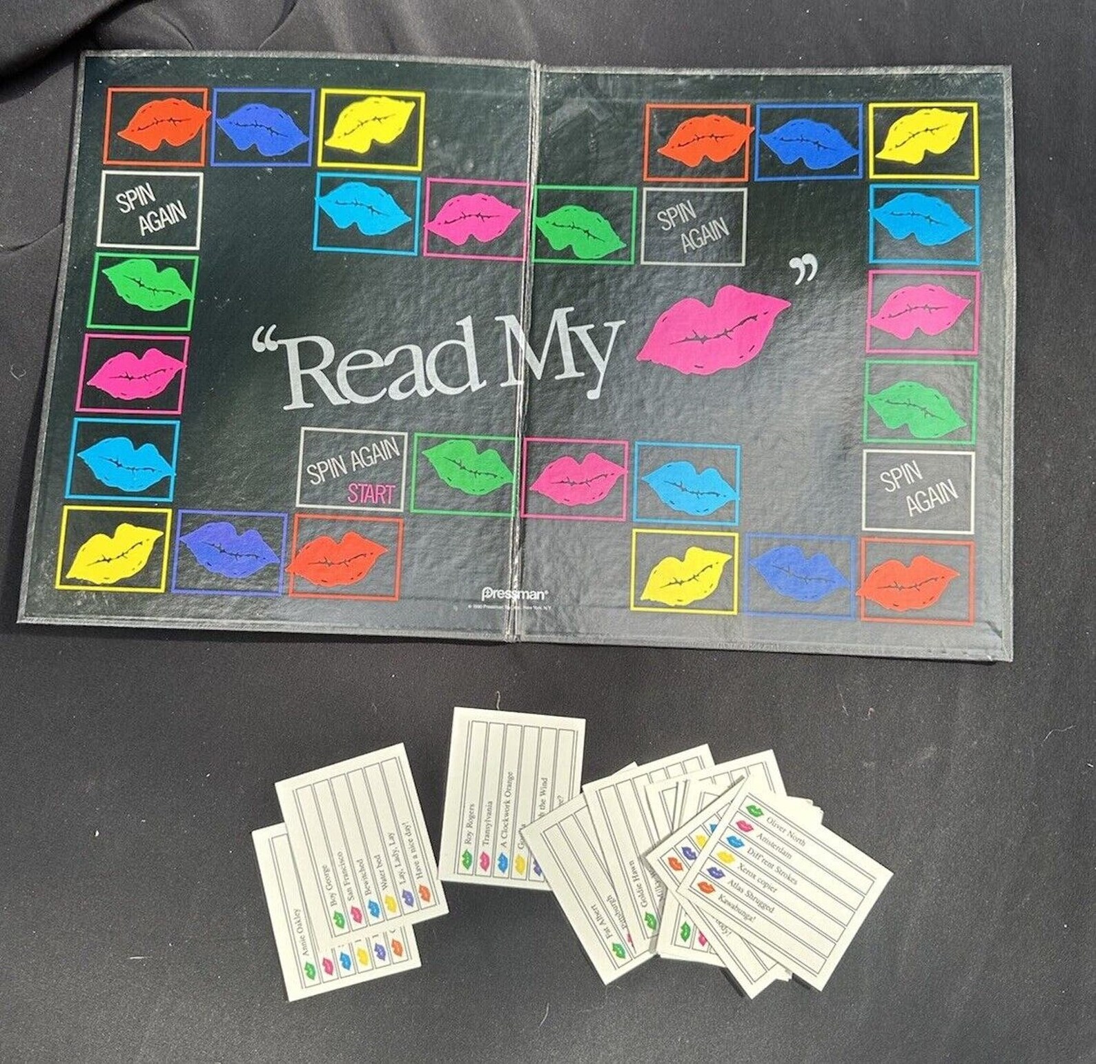 1990 Pressman Read My LIPS GAME BOARD Only Parts Pieces Wild Party Game ...