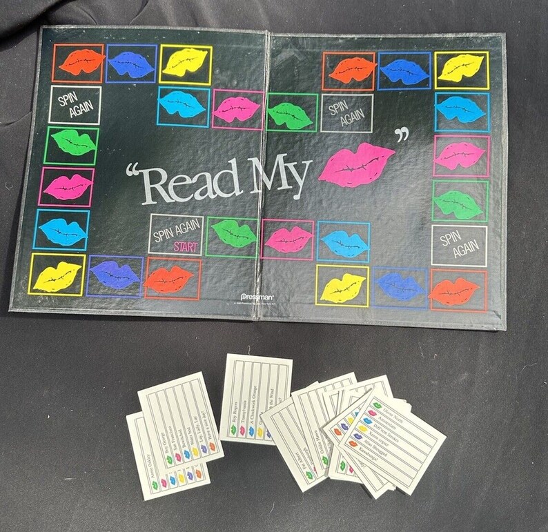 1990 Pressman Read My LIPS GAME BOARD Only Parts Pieces Wild Party Game - Etsy