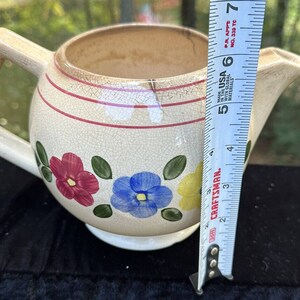 Blue Ridge Spindrift Teapot, Daisy Chain Red Stripes Hand Painted No ...