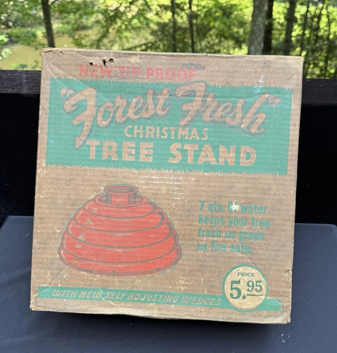 Vtg 1950’s Peerless Forest Fresh Live Christmas Tree Stand Tip-proof ...