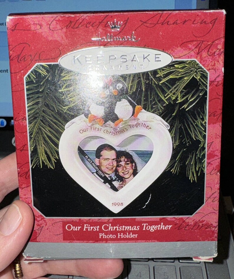 Mint Hallmark 1998 Our First Christmas Together Ornament Photo Holder ...