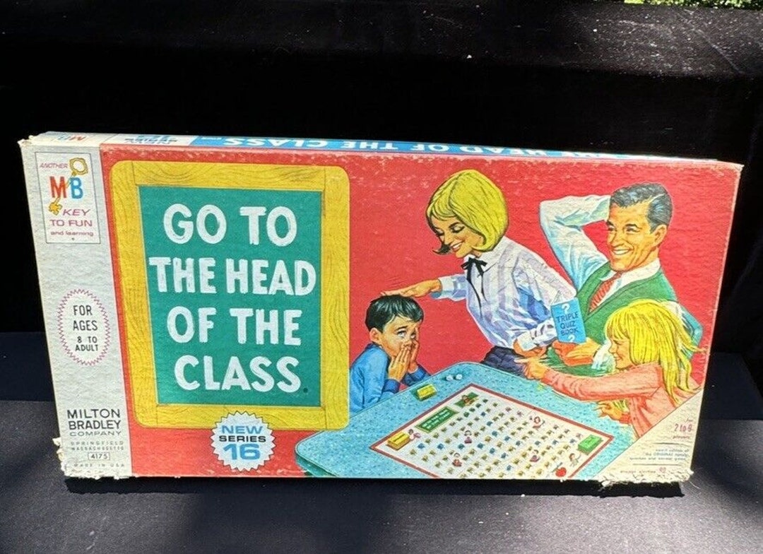 Vtg Go to the Head of the Class Board Game 16 Series Milton Bradley ...
