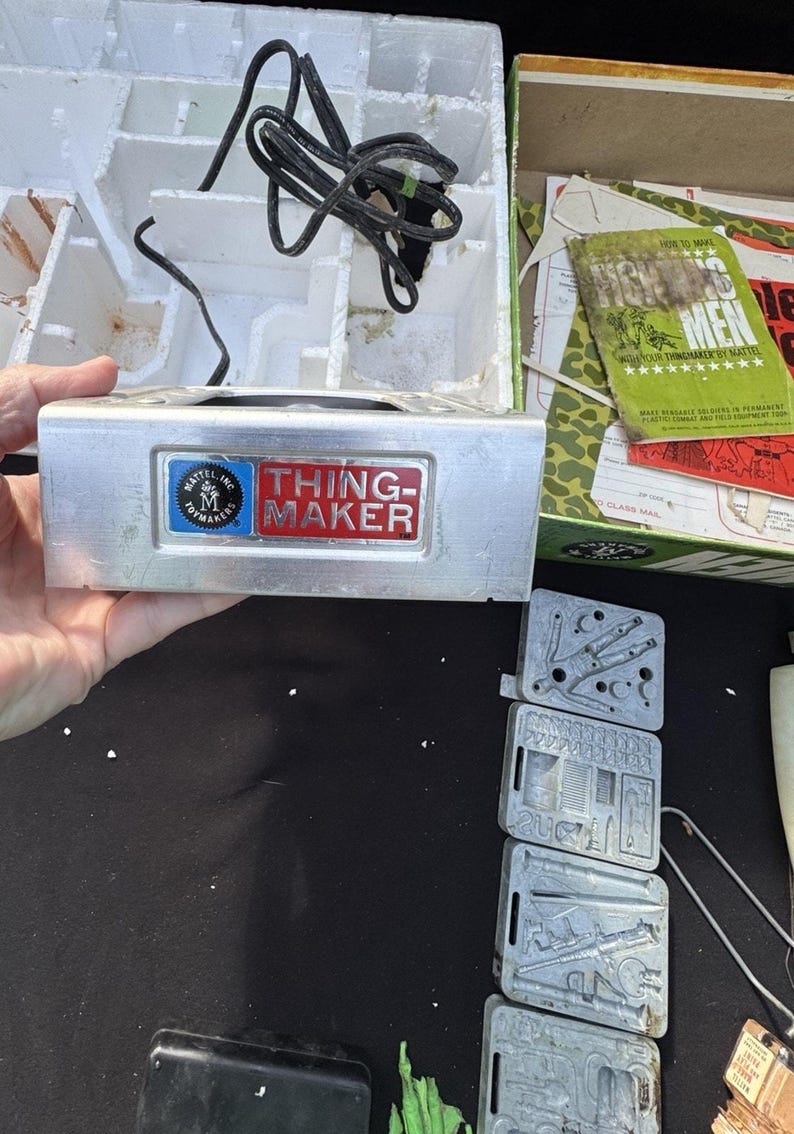 1965 Mattel Thingmaker Fighting Men Toy Plastic Soldier Mold Kit ...