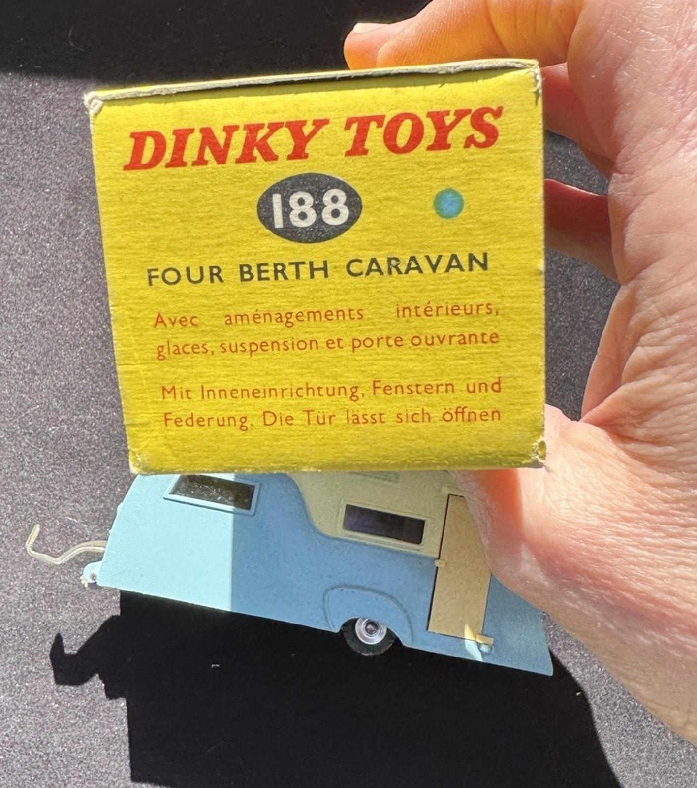 1950 Vtg 188 FOUR Berth Caravan Dinky Toys England MECCANO Mint in Box ...
