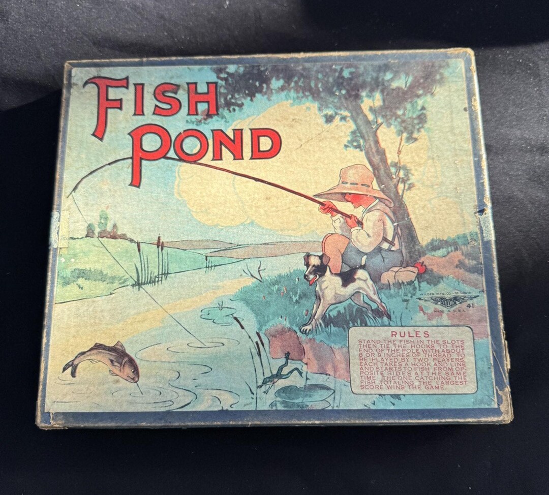 Antique Fish Pond Board Game Circa 1940 WILDER MANUFACTURING St Louis ...