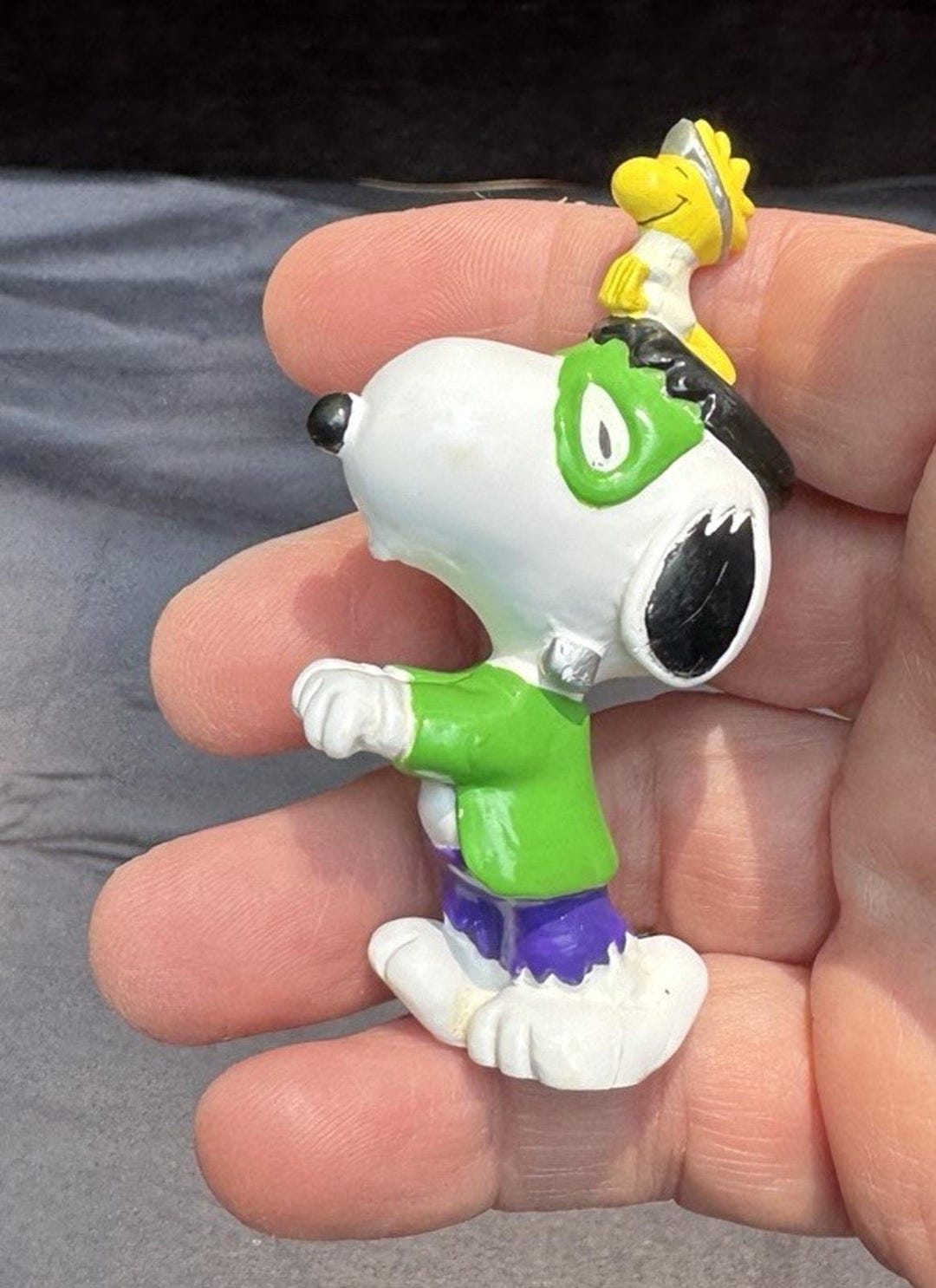 Vintage SNOOPY and WOODSTOCK as FRANKENSTEIN & Monster Pvc Halloween ...