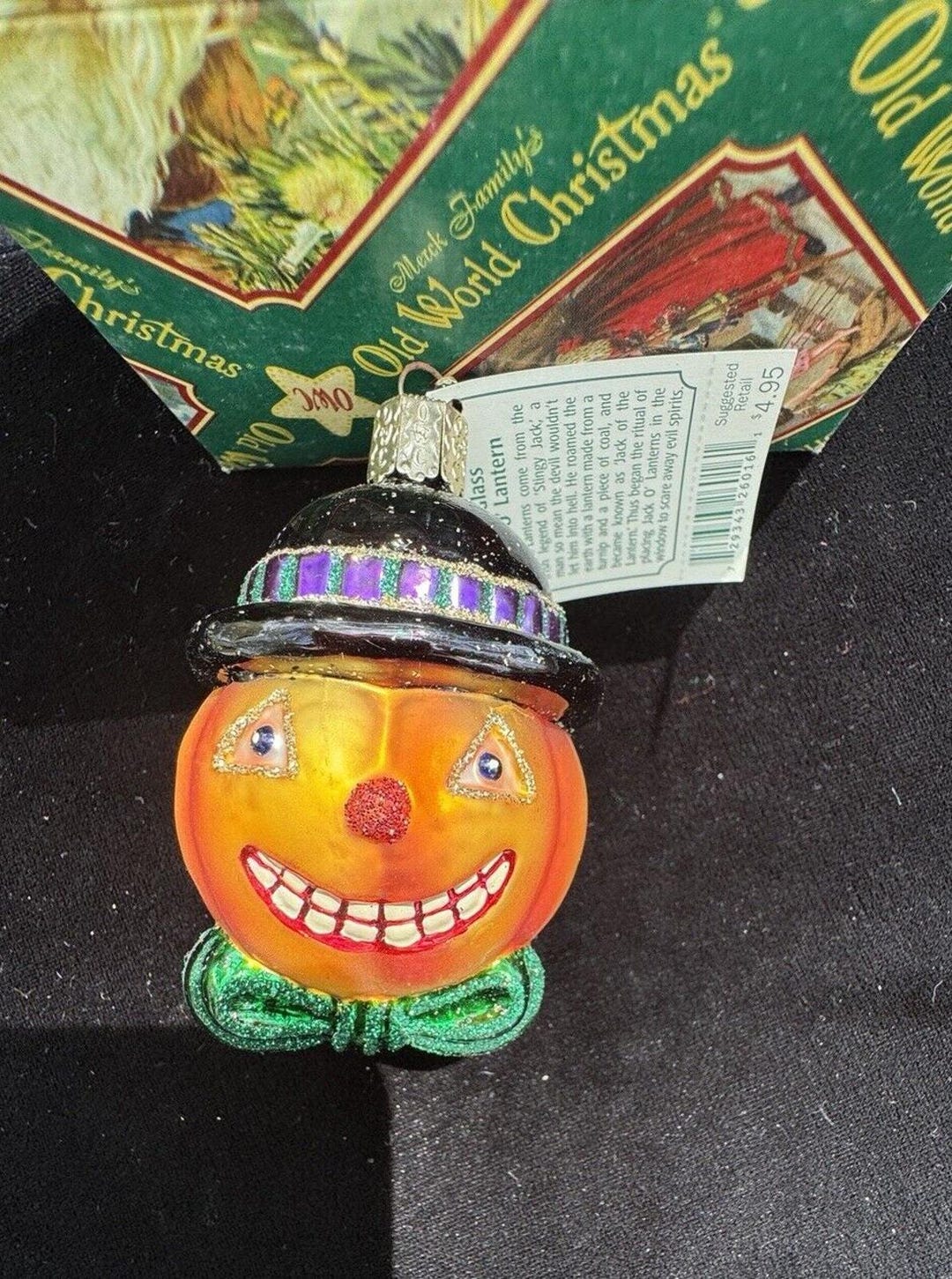 NIB Merck Old World Christmas the Glass JACK O' LANTERN Halloween ...