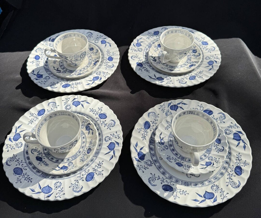 12 Piece Blue Nordic Johnson Brothers England Ironstone China -S1 - Etsy