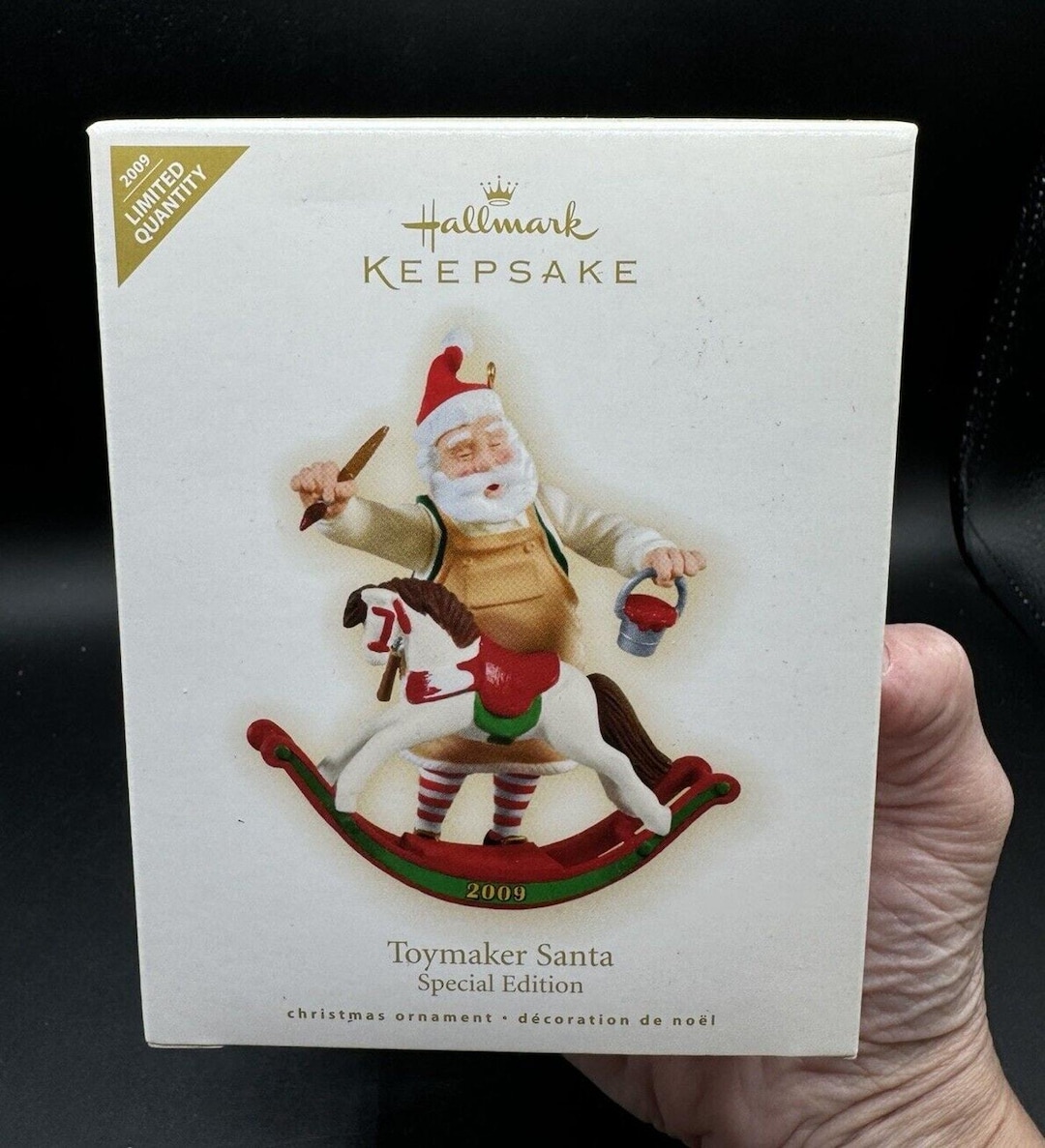 New Hallmark TOYMAKER SANTA Special Ed Santa Paints Rocking Horse ...