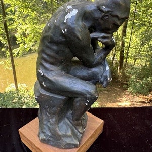 1960 Rodin’s the Thinker by Austin Productions Cast Stone 1st Edition ...