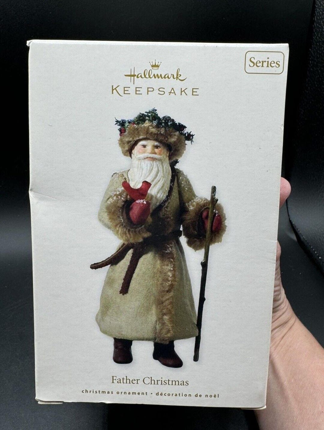 Hallmark Father Christmas Santa #7 Series Ornament White Cardinal NIB ...