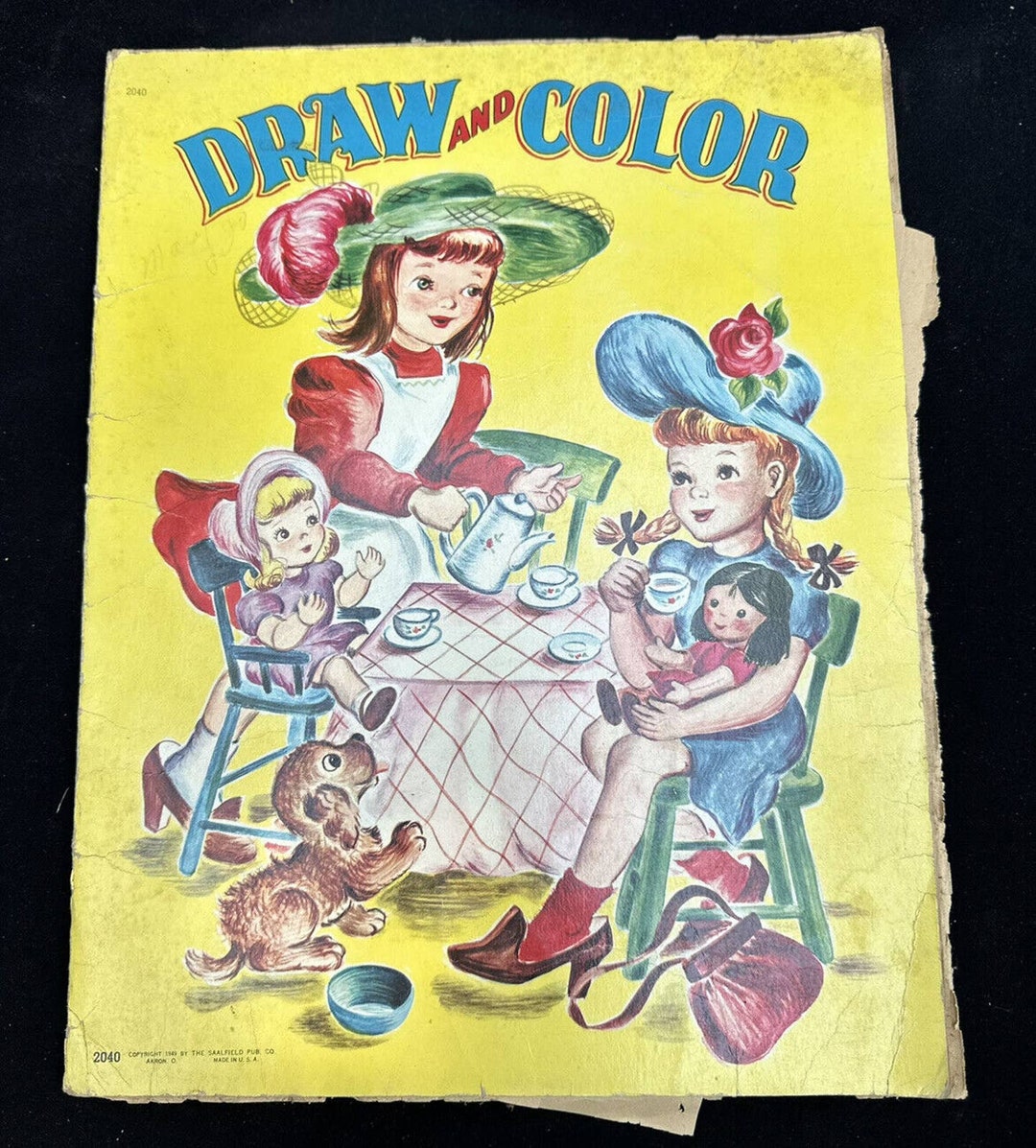 Vintage Saalfield 1949 Draw and Color Coloring Book 2040 Used - Etsy